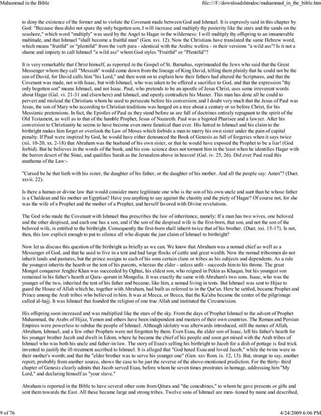 Muhammad in the Bible | PDF