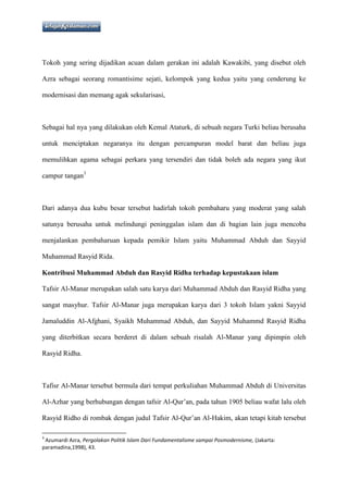 Muhammad abduh dan rasyid ridha terhadap pembaharu kepustakaan islam | PDF