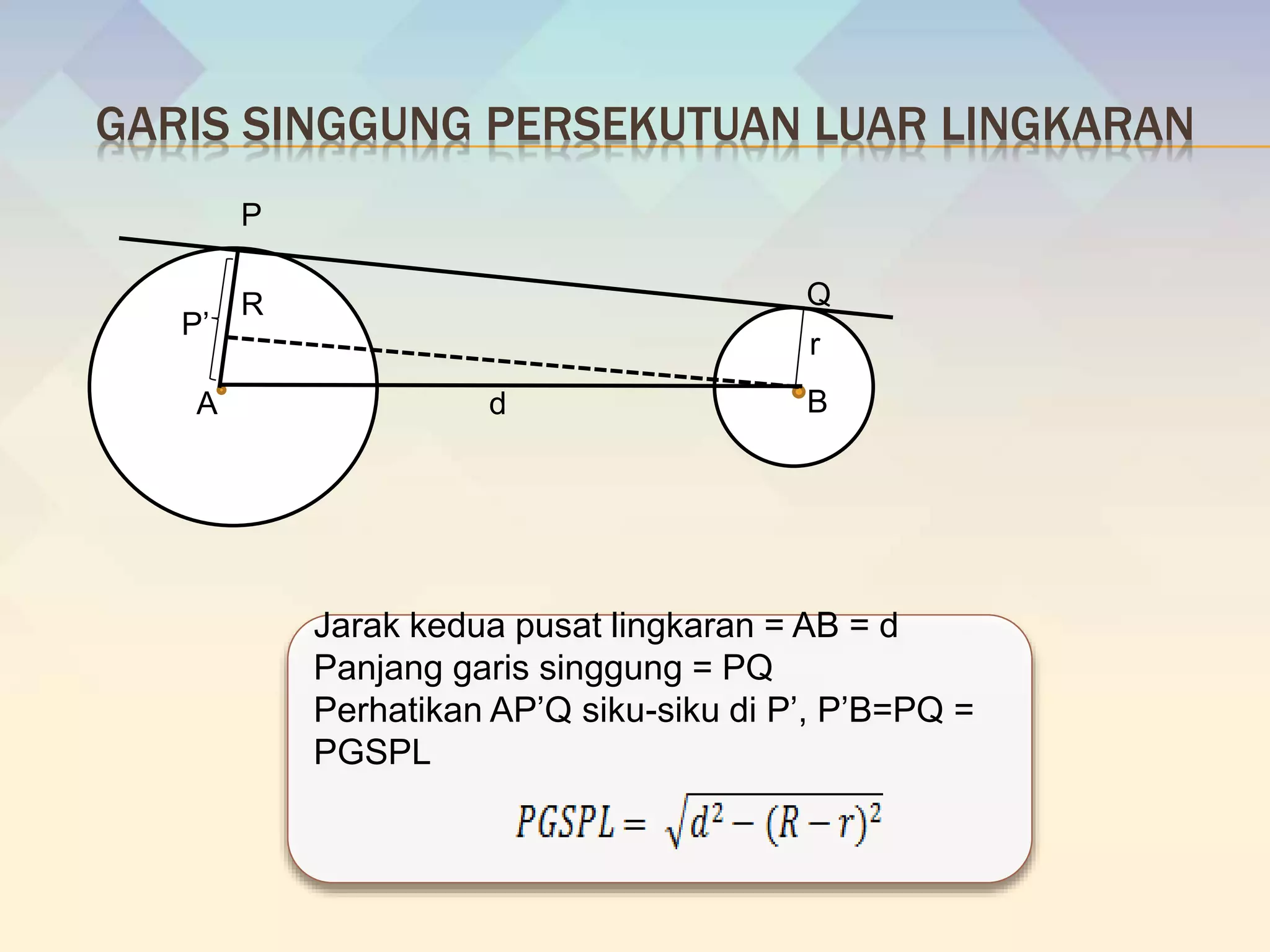 GARIS SINGGUNG LINGKARAN (Muhammad Agus Ridho) | PPTX