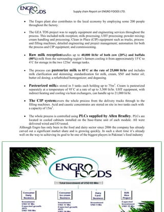 Muhammad akhtar b mehtabfinal project on engro food scm | DOCX