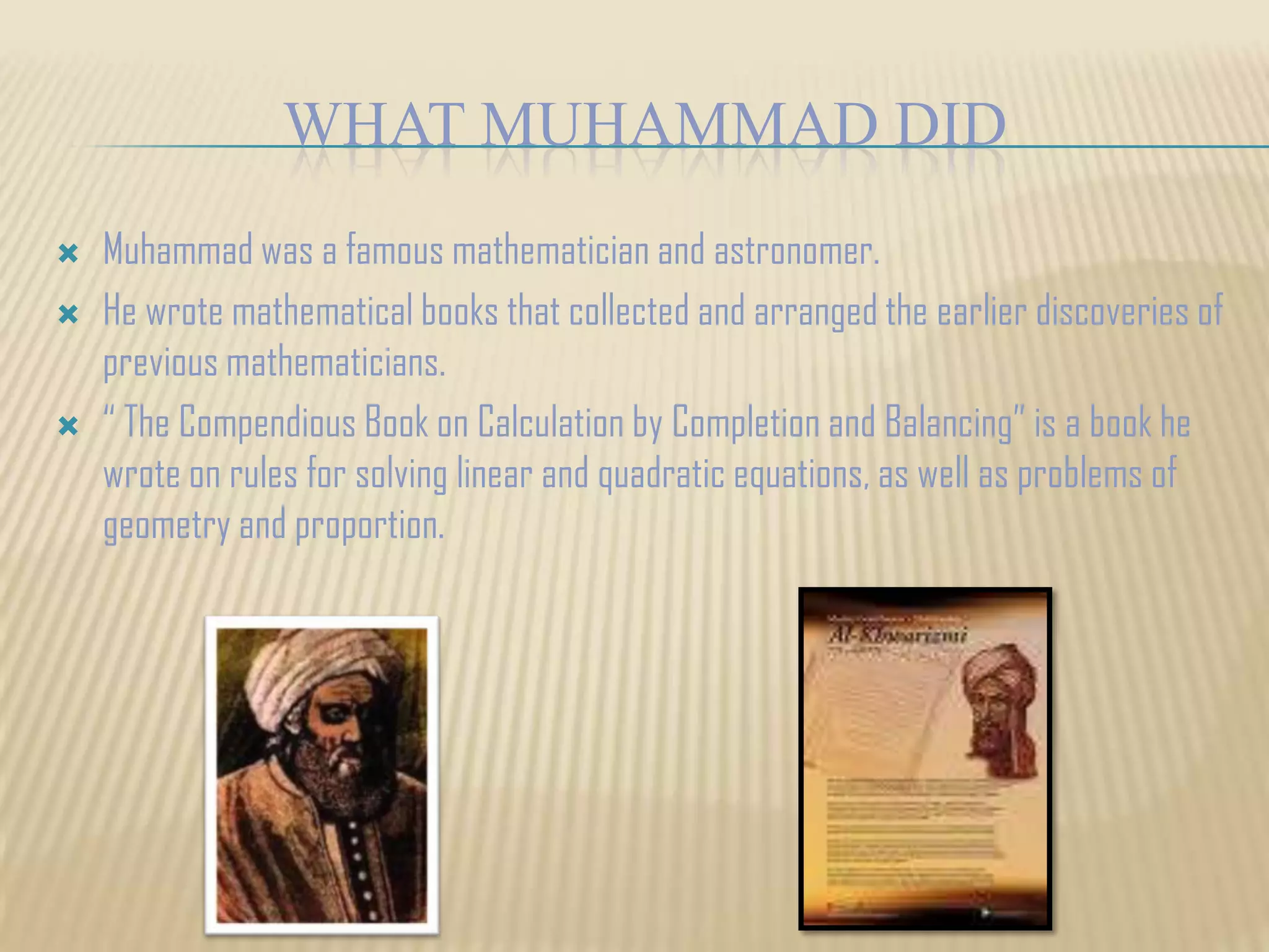 Muhammad al khwarizm | PPT