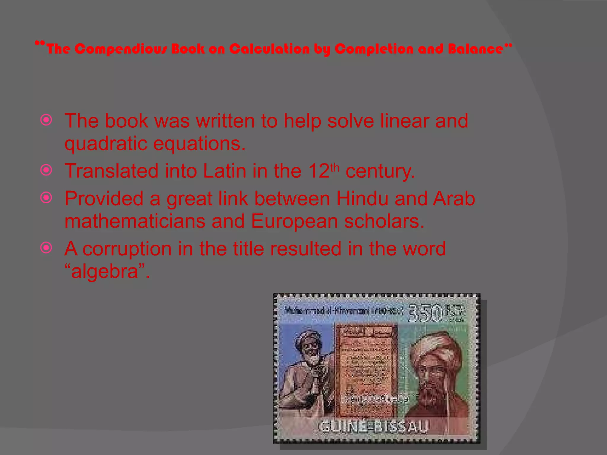 Muhammad al khwarizmi | PPT