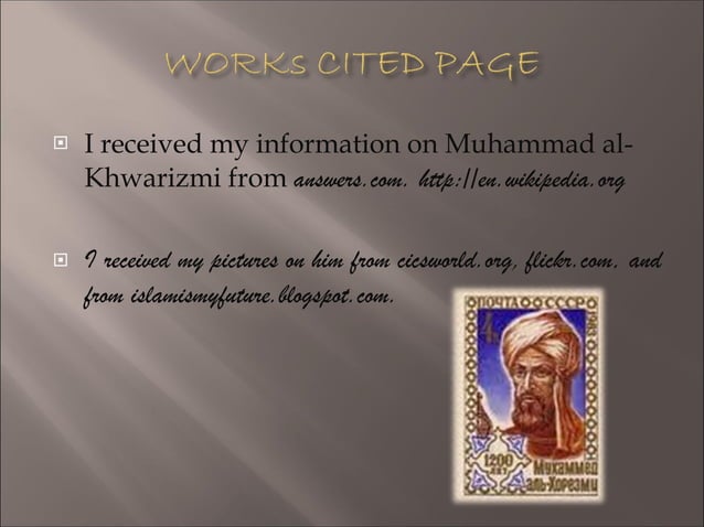 Muhammad al khwarizmi | PPT