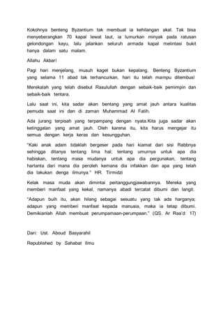 Muhammad al fatih 1453 | PDF