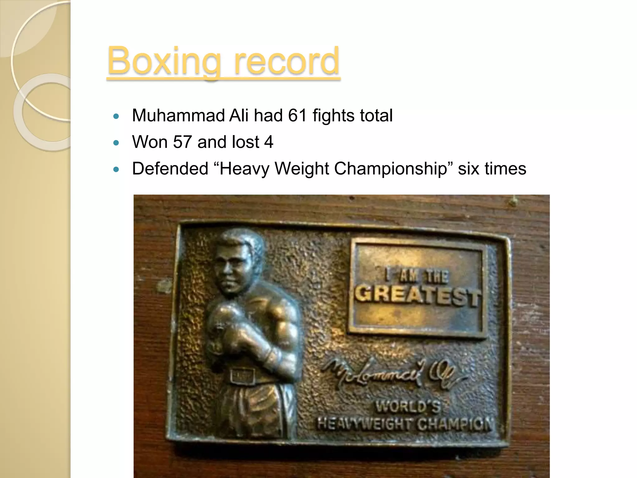 Muhammad ali presentation | PPTX