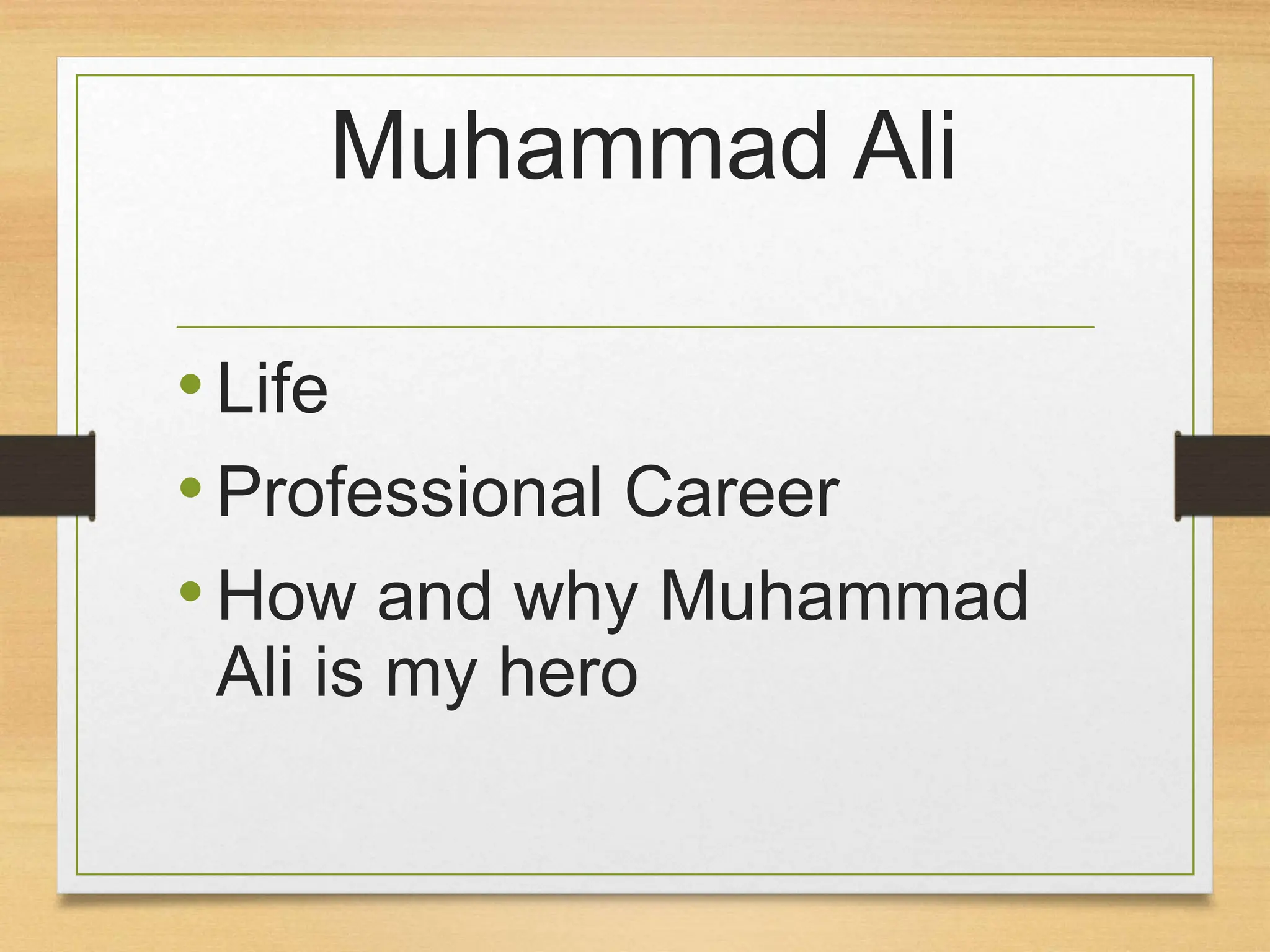 Muhammad Ali presentation -his life and times | PPT