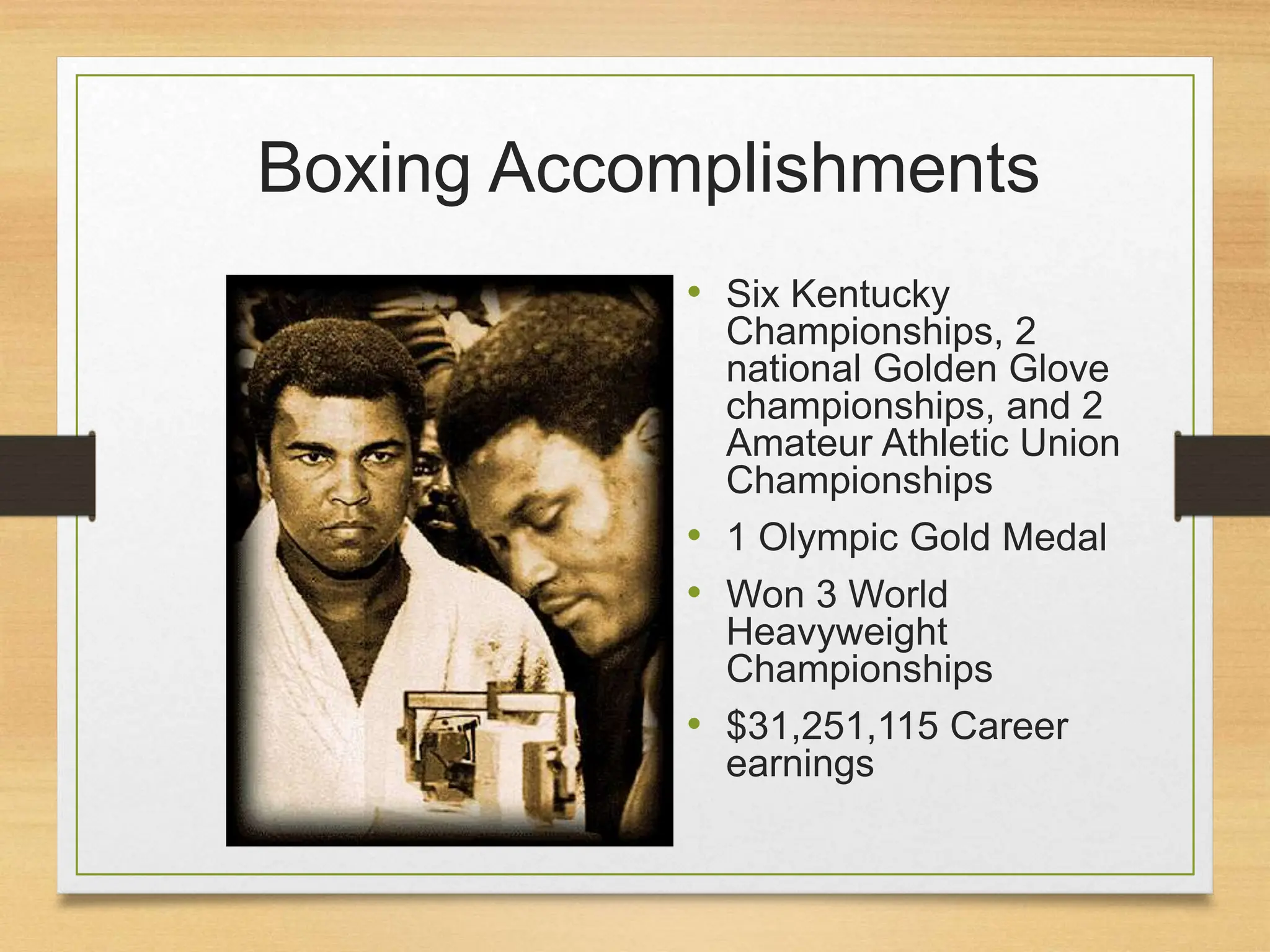 Muhammad Ali presentation -his life and times | PPT