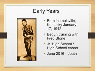 Muhammad Ali presentation -his life and times | PPT