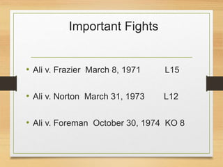 Muhammad Ali presentation -his life and times | PPT
