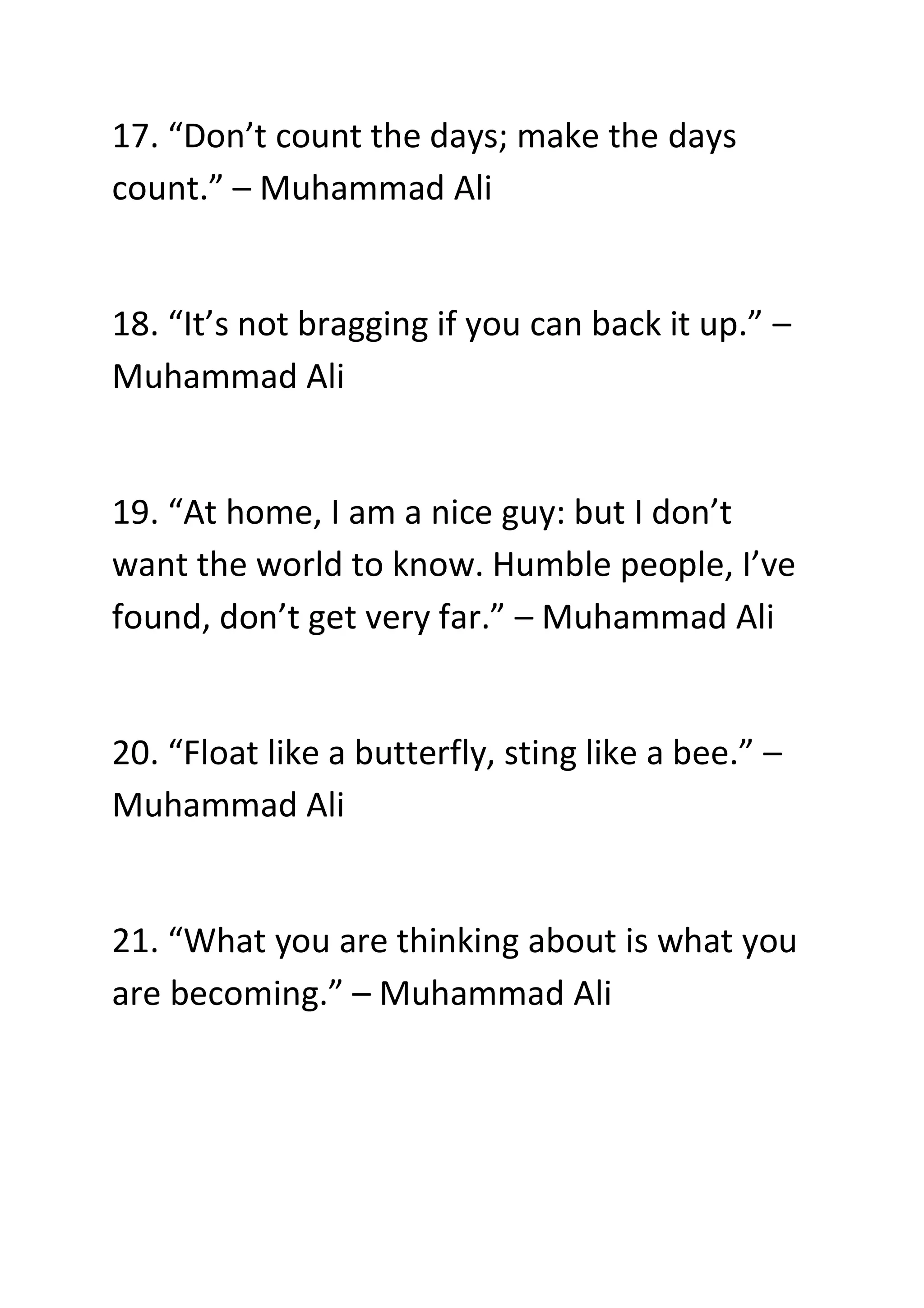Muhammad ali quotes | PDF