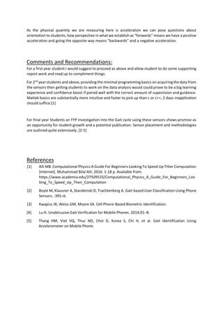 Biomechanical data gathering with mobile phone sensors and analysis as a suggested module ...
