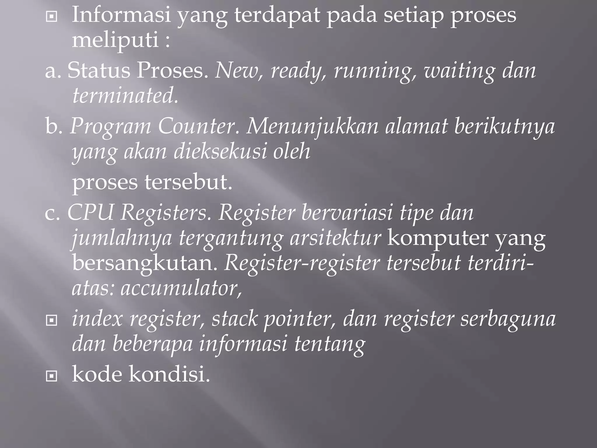 Muhammad Arifin - Proses pada Sistem Operasi | PPTX