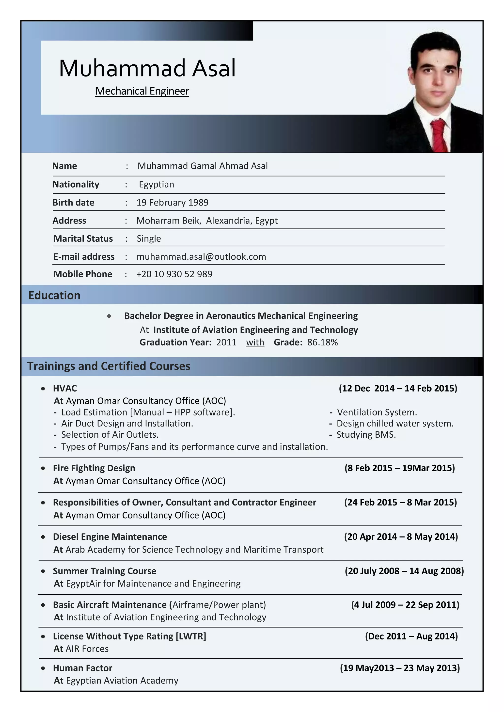 Muhammad asal final cv | PDF