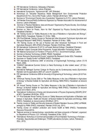 Muhammad attique khan shahid cv (2019 as per directions) | DOCX
