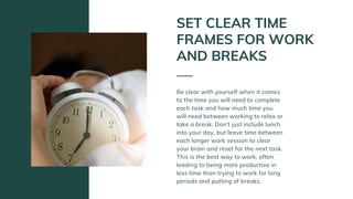 Developing A Productive Morning Routine | PPT