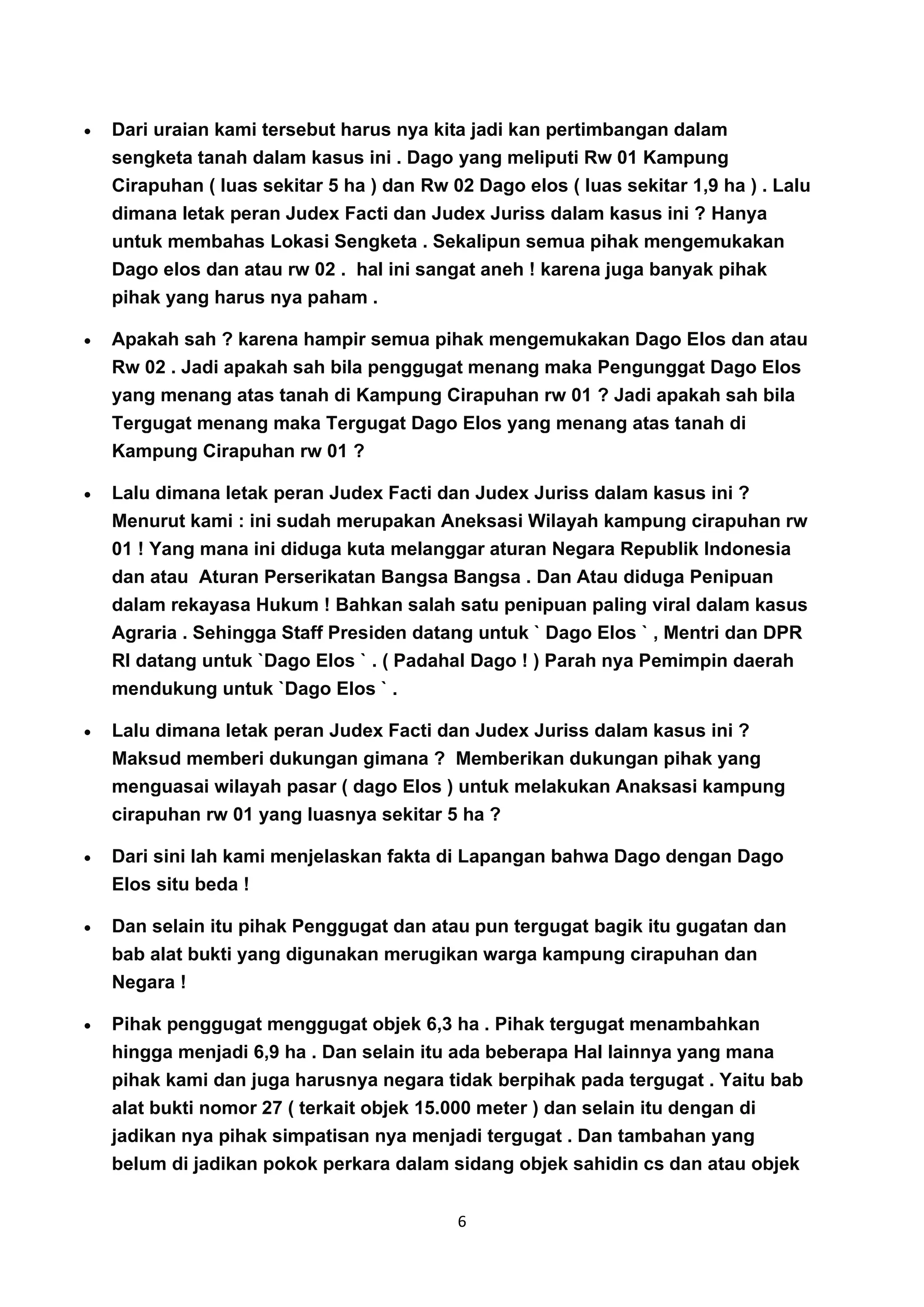 Muhammad Basuki Yaman Surat kepada Hakim Sengketa Tanah Dago Elos | PDF