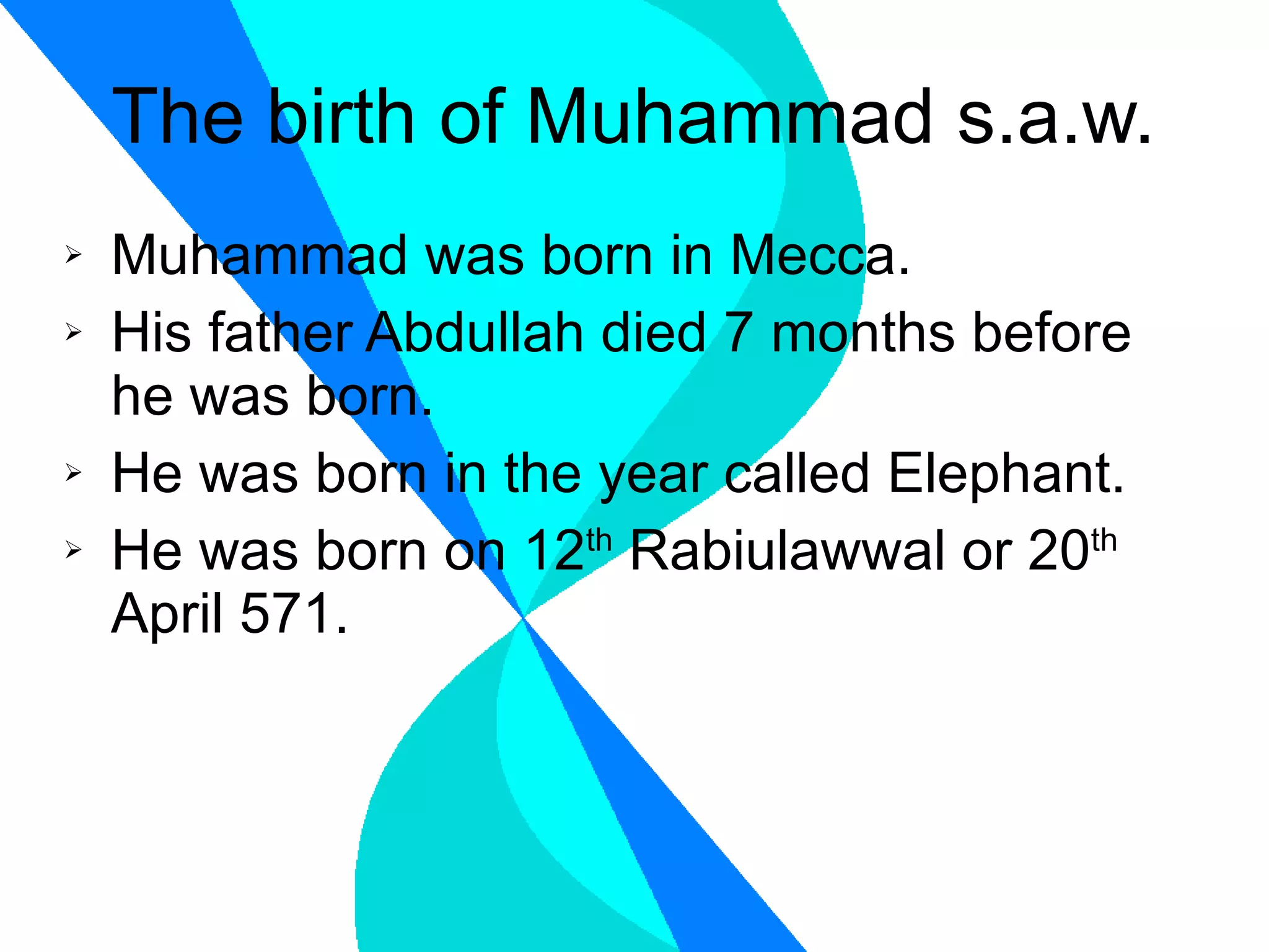 Muhammad became a prophet | PPT