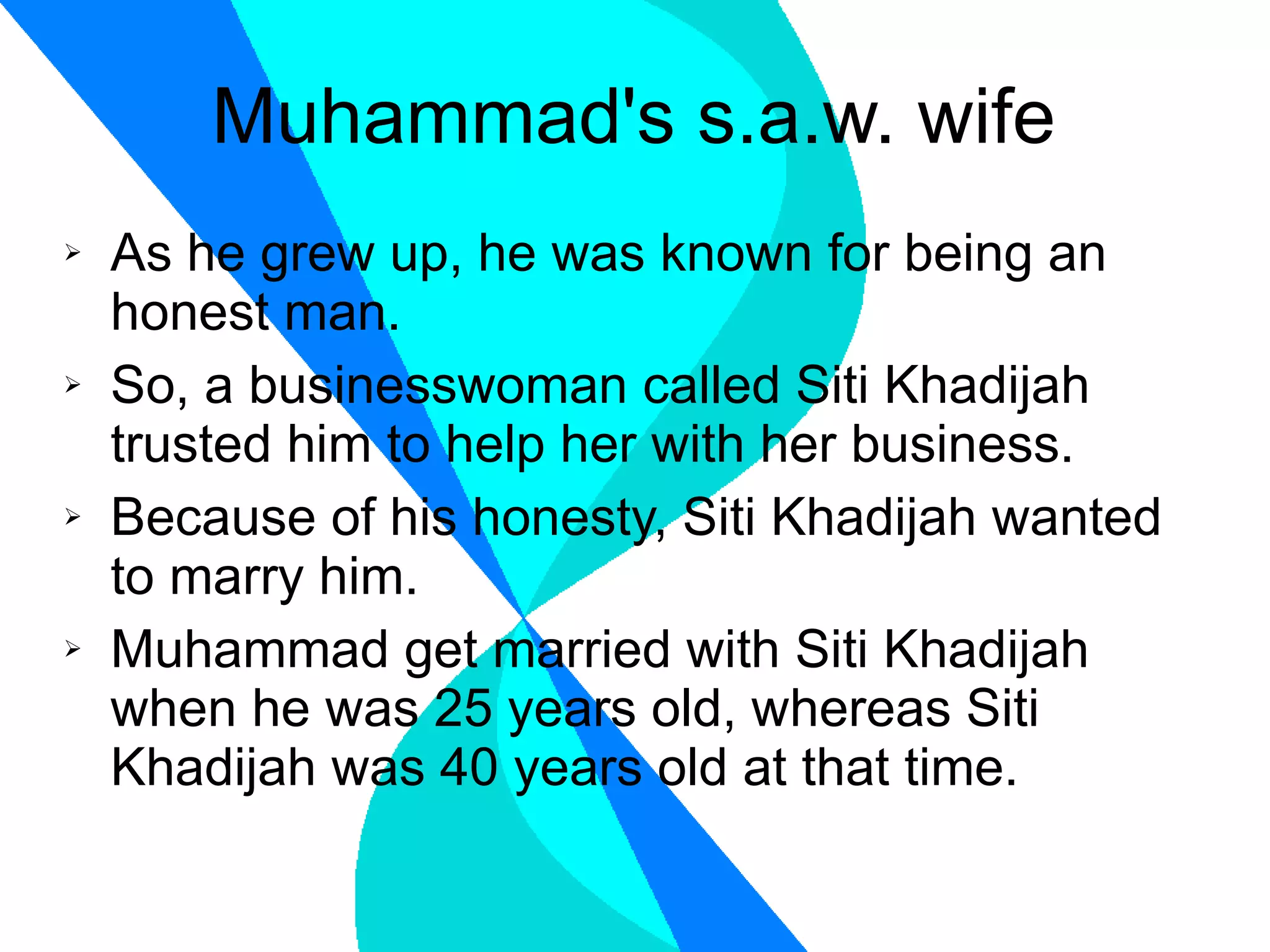 Muhammad became a prophet | PPT