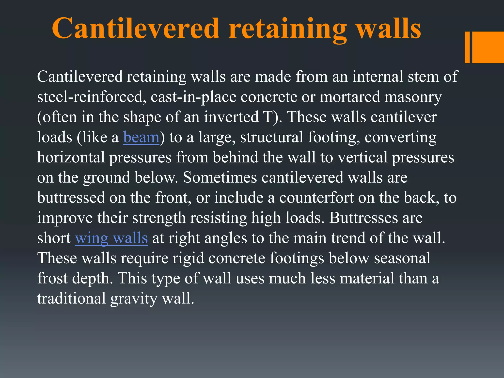 Types of Retaining walls.. | PPTX - Free to learn