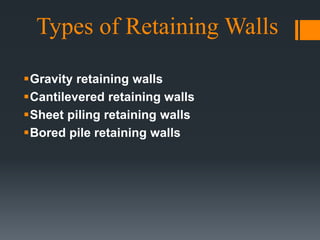 Types of Retaining walls.. | PPTX