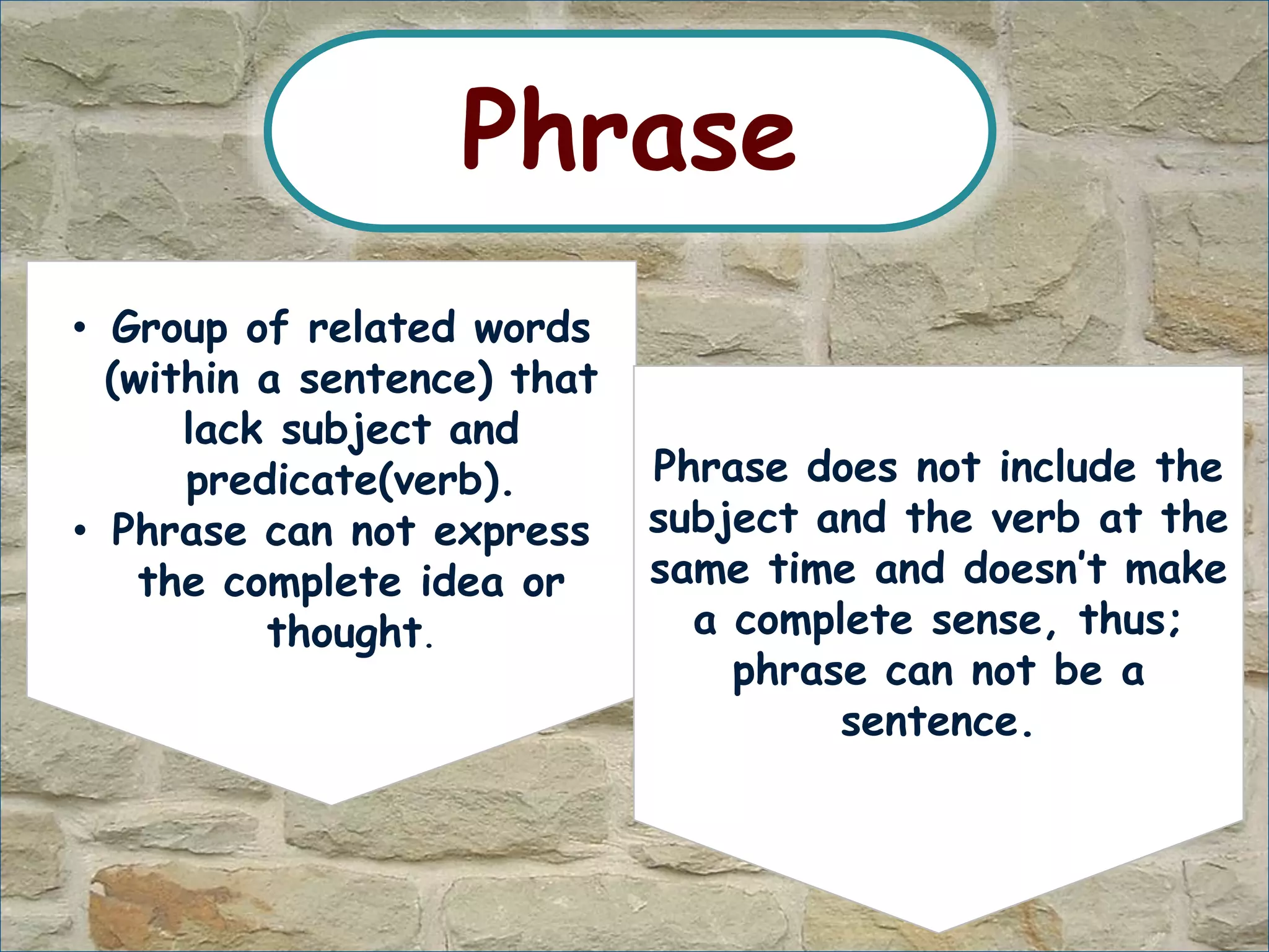Phrase, Sentence and Clause | PPTX