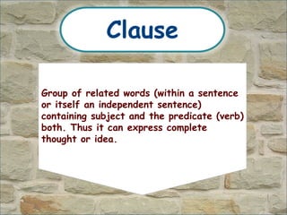 Phrase, Sentence and Clause | PPTX