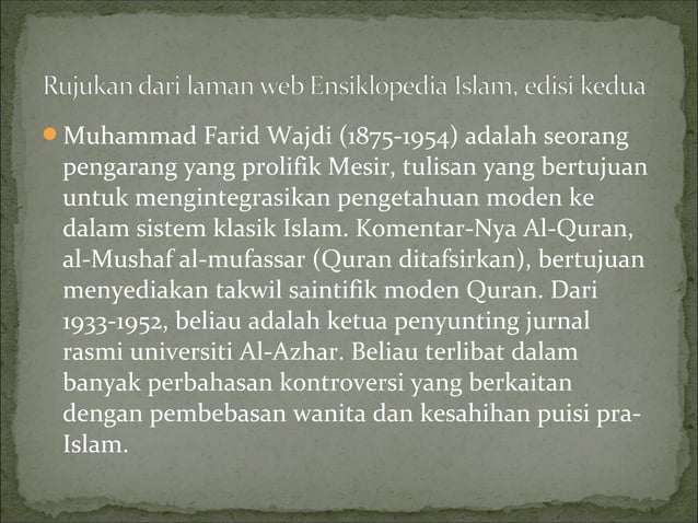 Muhammad farid wajdi | PPT
