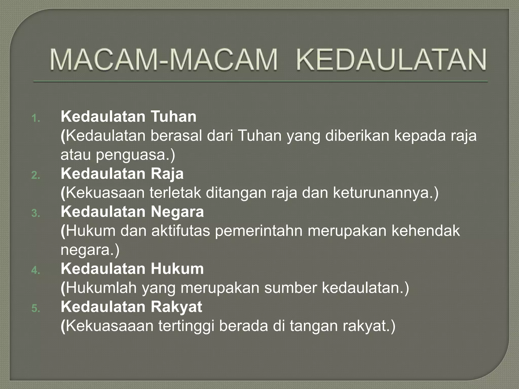 Kedaulatan Negara | PPTX