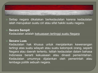 Kedaulatan Negara | PPTX