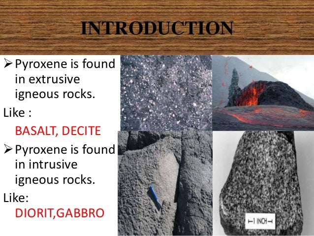 PYROXENE GROUP OF MINERALS