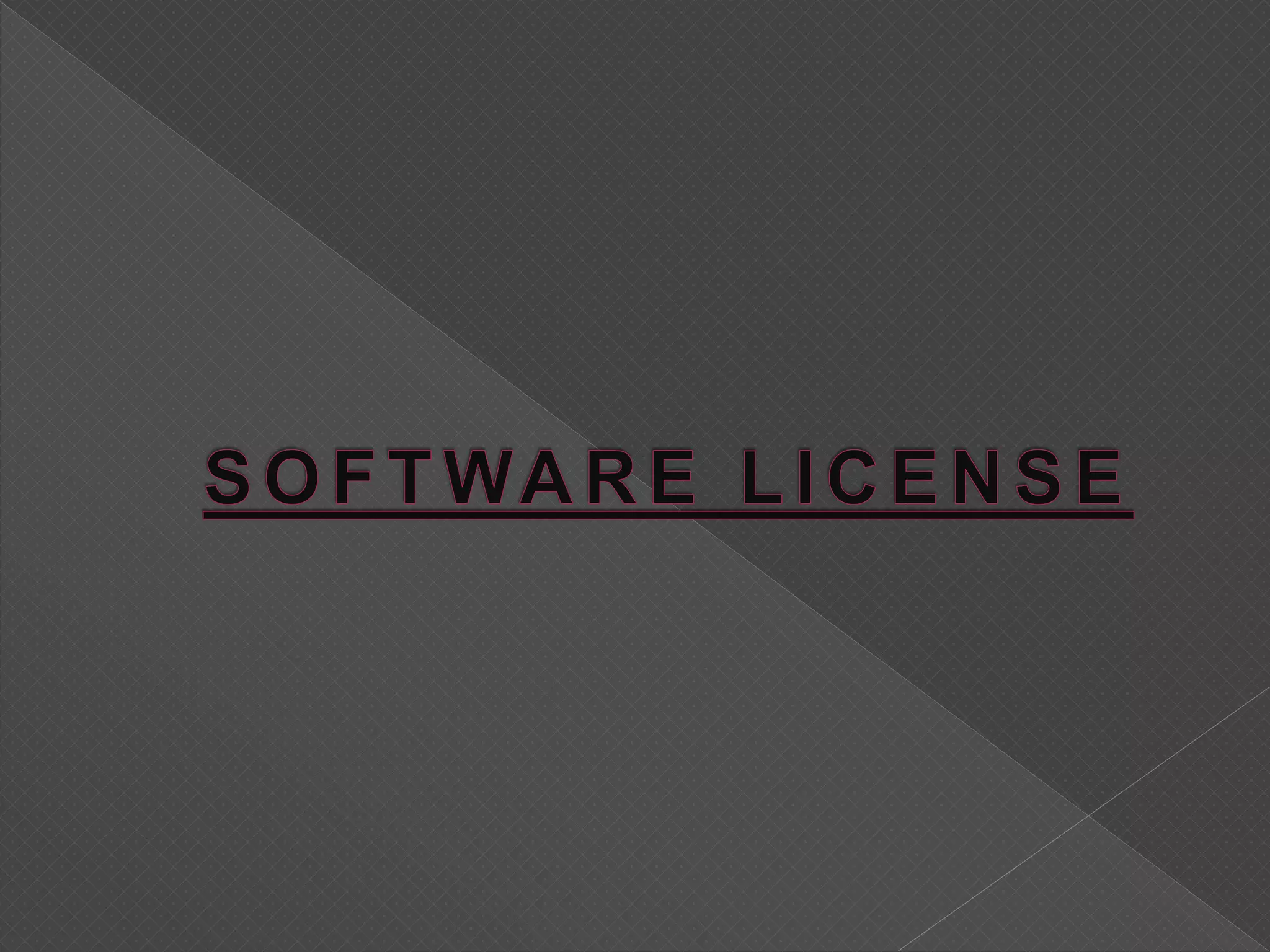 SOFTWARE LICENSE and types of software license./ by Haseeb Khan | PPTX ...