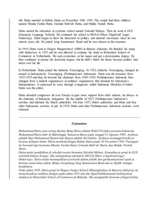 Muhammad hatta text | DOCX