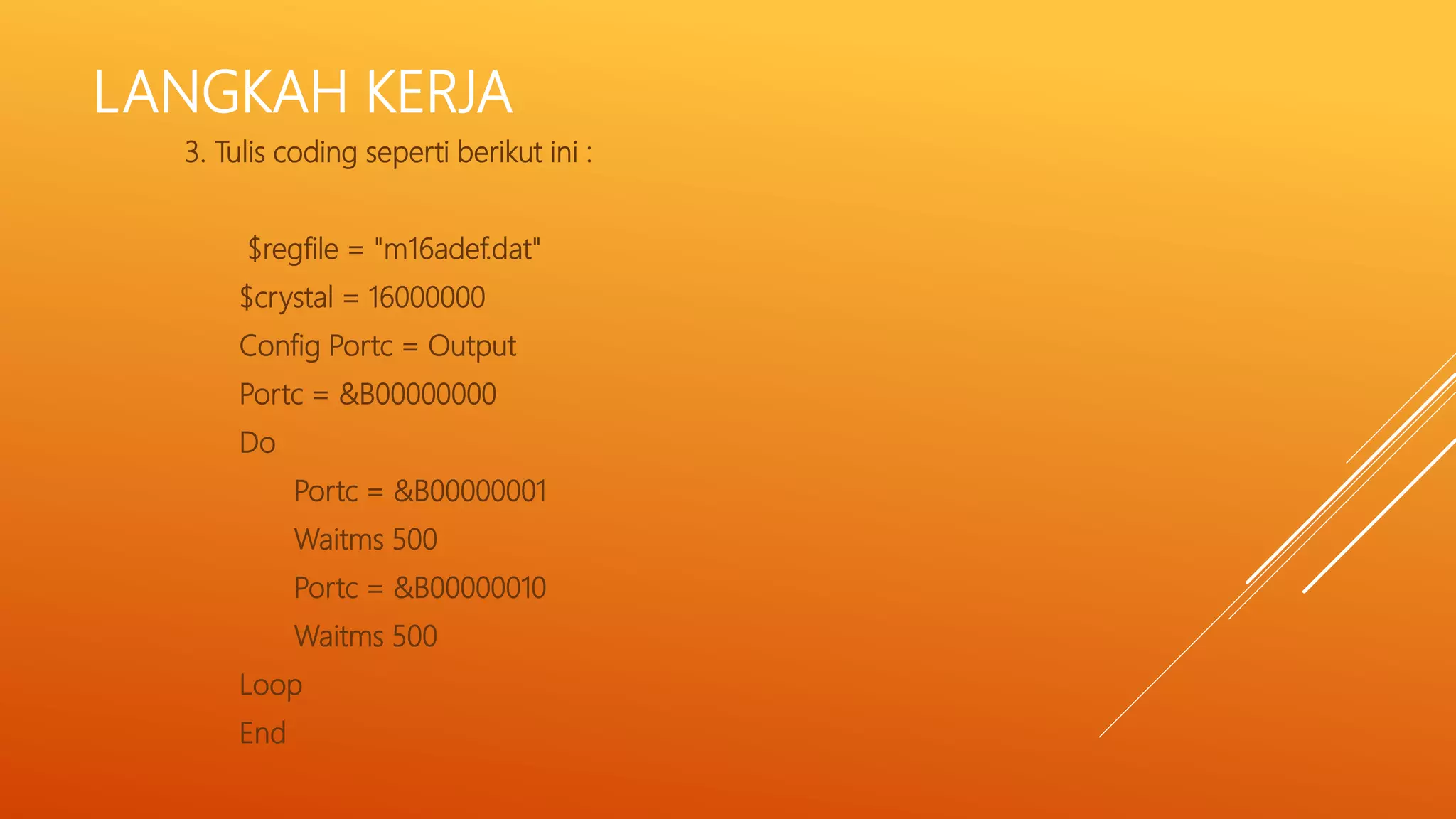 LED Flip-flop dengan Atemega16 | PPT