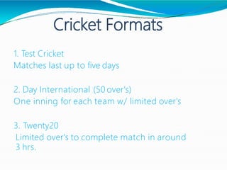 Muhammad ibrahim - england's national sport (cricket) | PPT