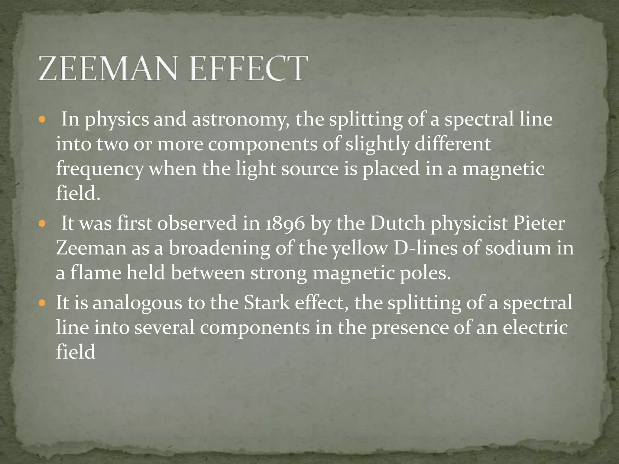 Zeeman Effect | PPTX