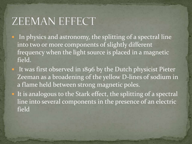 Zeeman Effect | PPTX