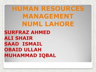 project on nestle OF HRM(Muhammad iqbal NUML LAHORE) | PPT