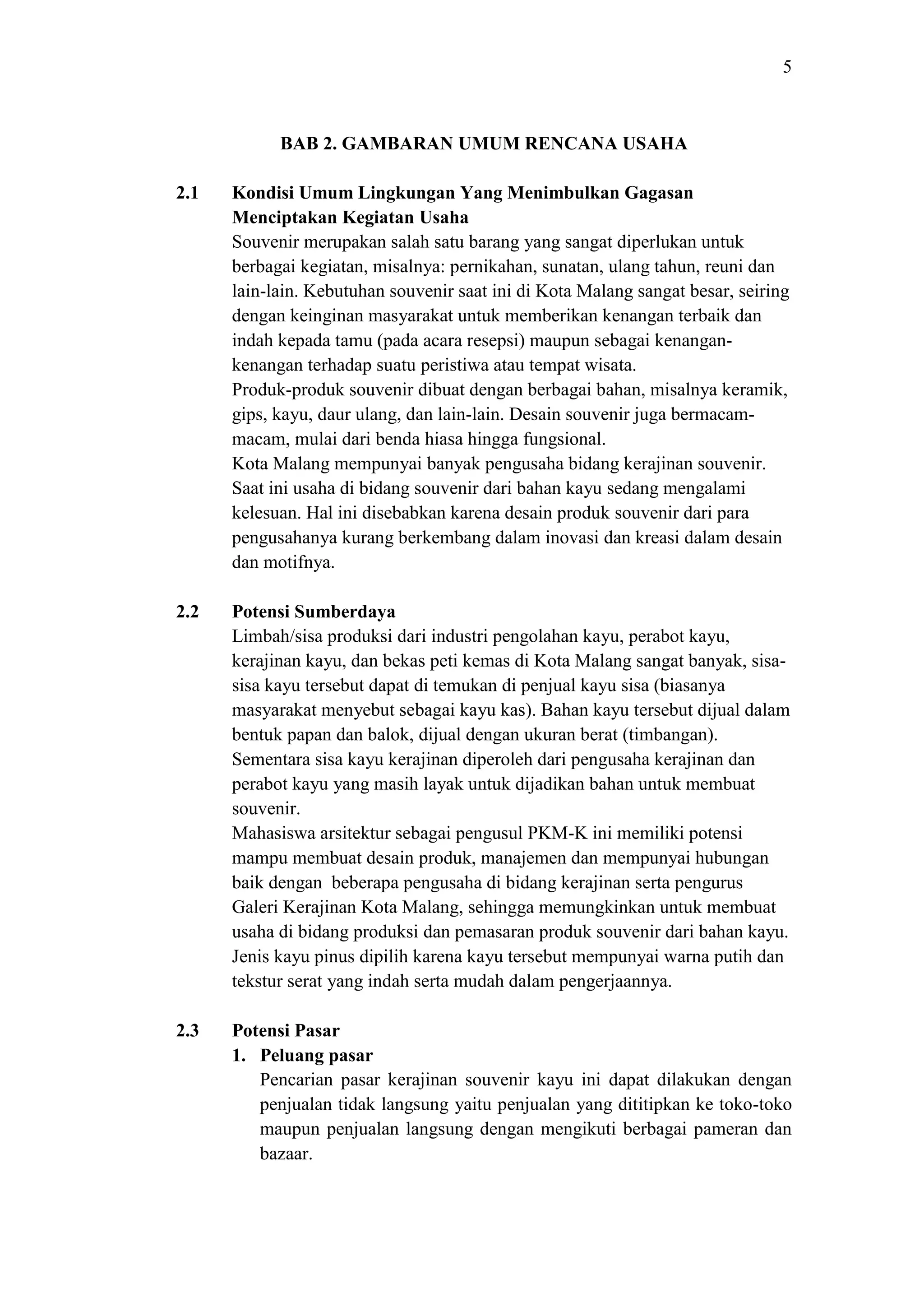 Contoh Proposal PKMK | PDF