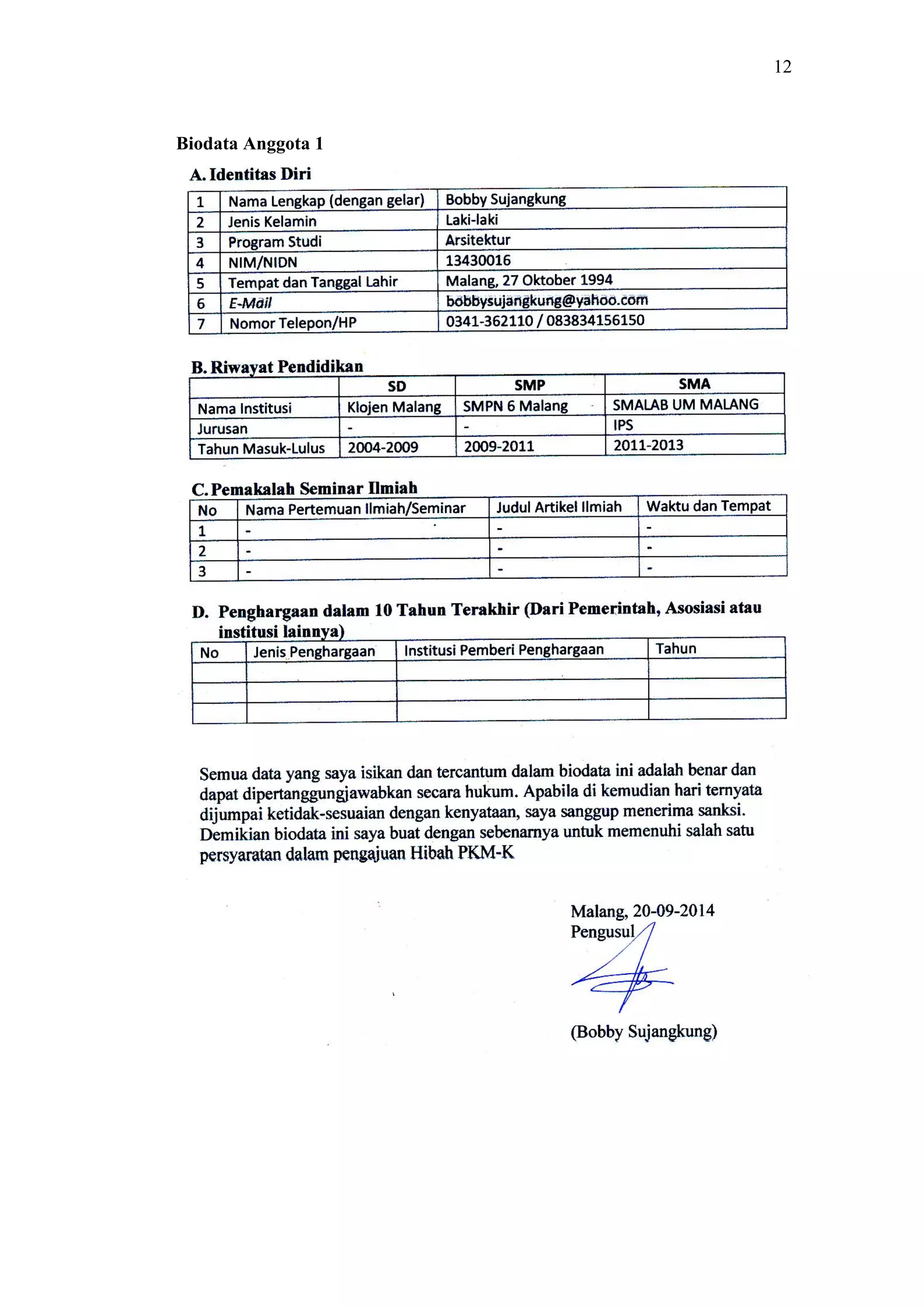 Contoh Proposal PKMK | PDF