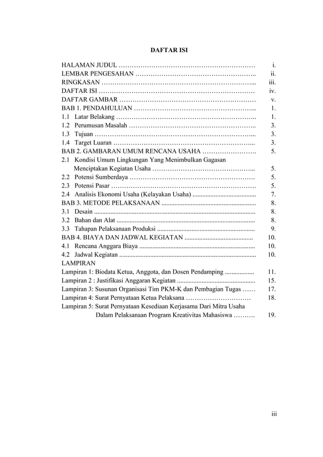 Contoh Proposal PKMK | PDF