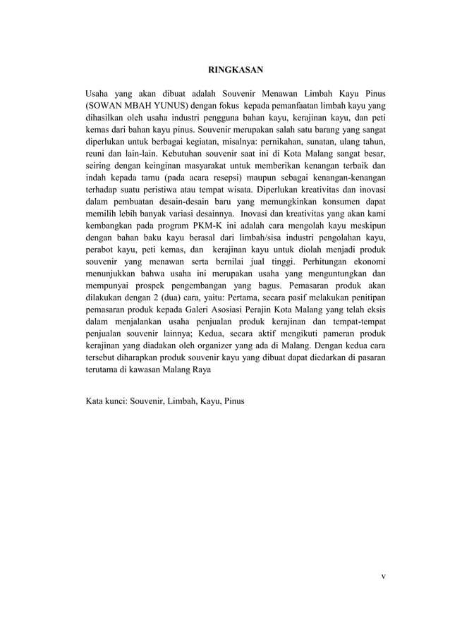 Contoh Proposal PKMK | PDF