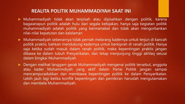 Muhammadiyah dan politik | PPTX