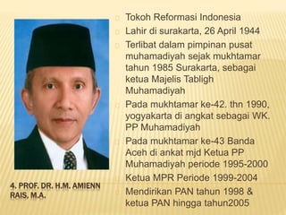 Muhammadiyah masa orde baru sampai refolusi | PPT