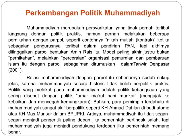 Muhammadiyah sebagai gerakan politik | PPTX