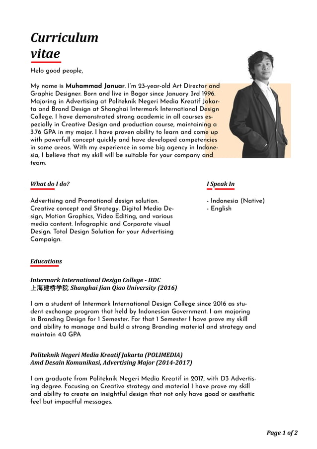 Muhammad Januar - Curriculum Vitae 2019 | PDF | Business | Business and Finance