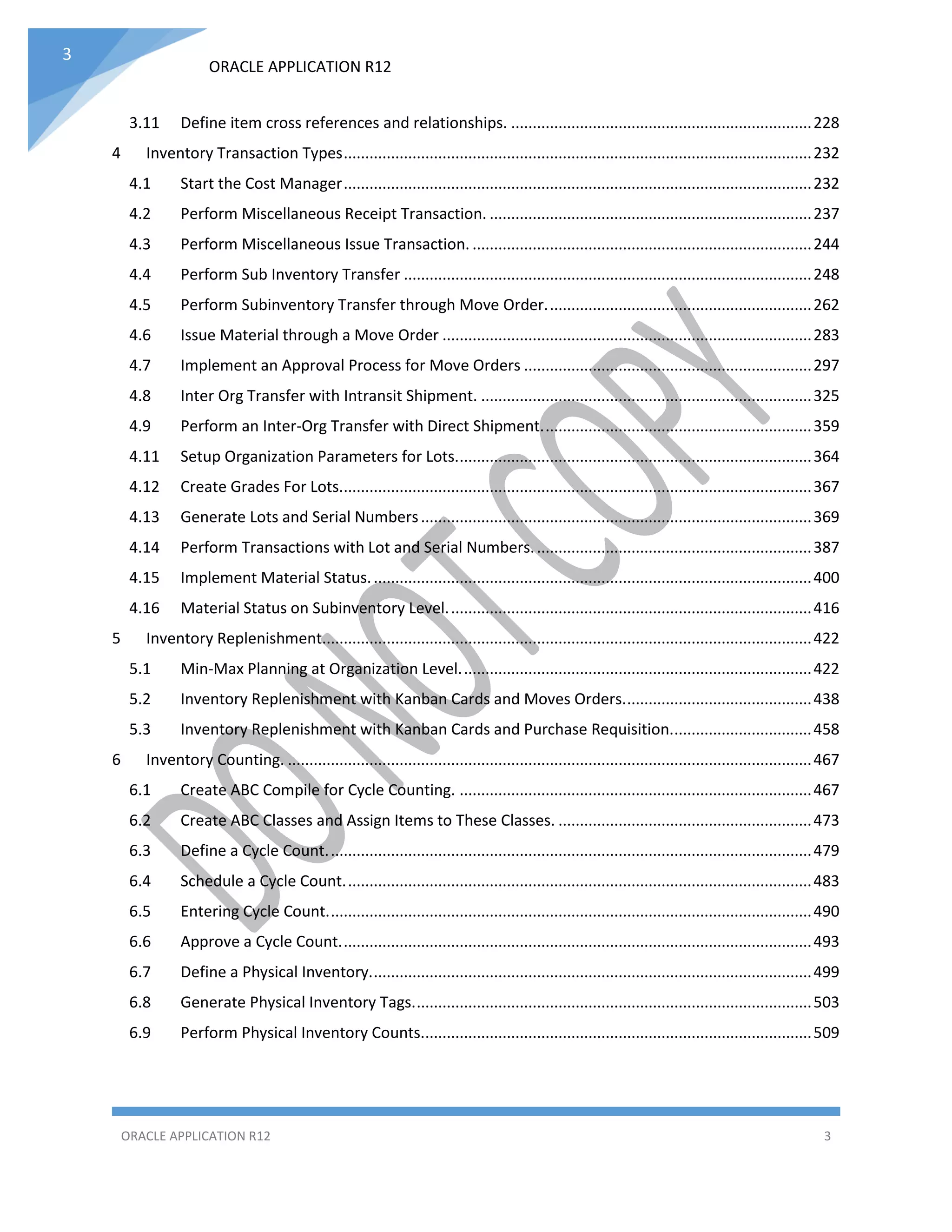 Oracle Inventory Complete Implementation Setups. | PDF