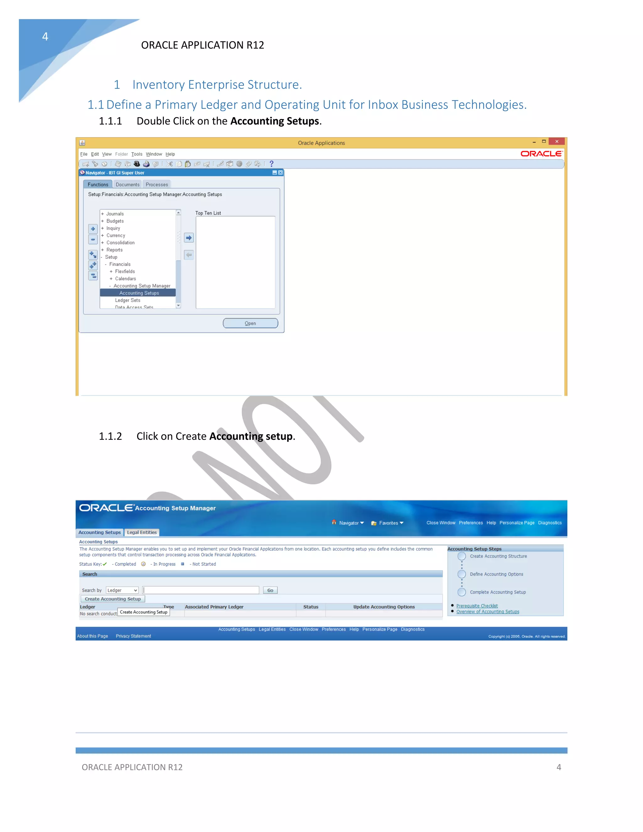 Oracle Inventory Complete Implementation Setups. | PDF