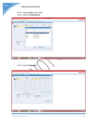 Oracle Inventory Complete Implementation Setups. | PDF