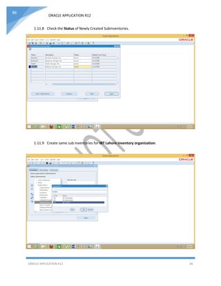 Oracle Inventory Complete Implementation Setups. | PDF