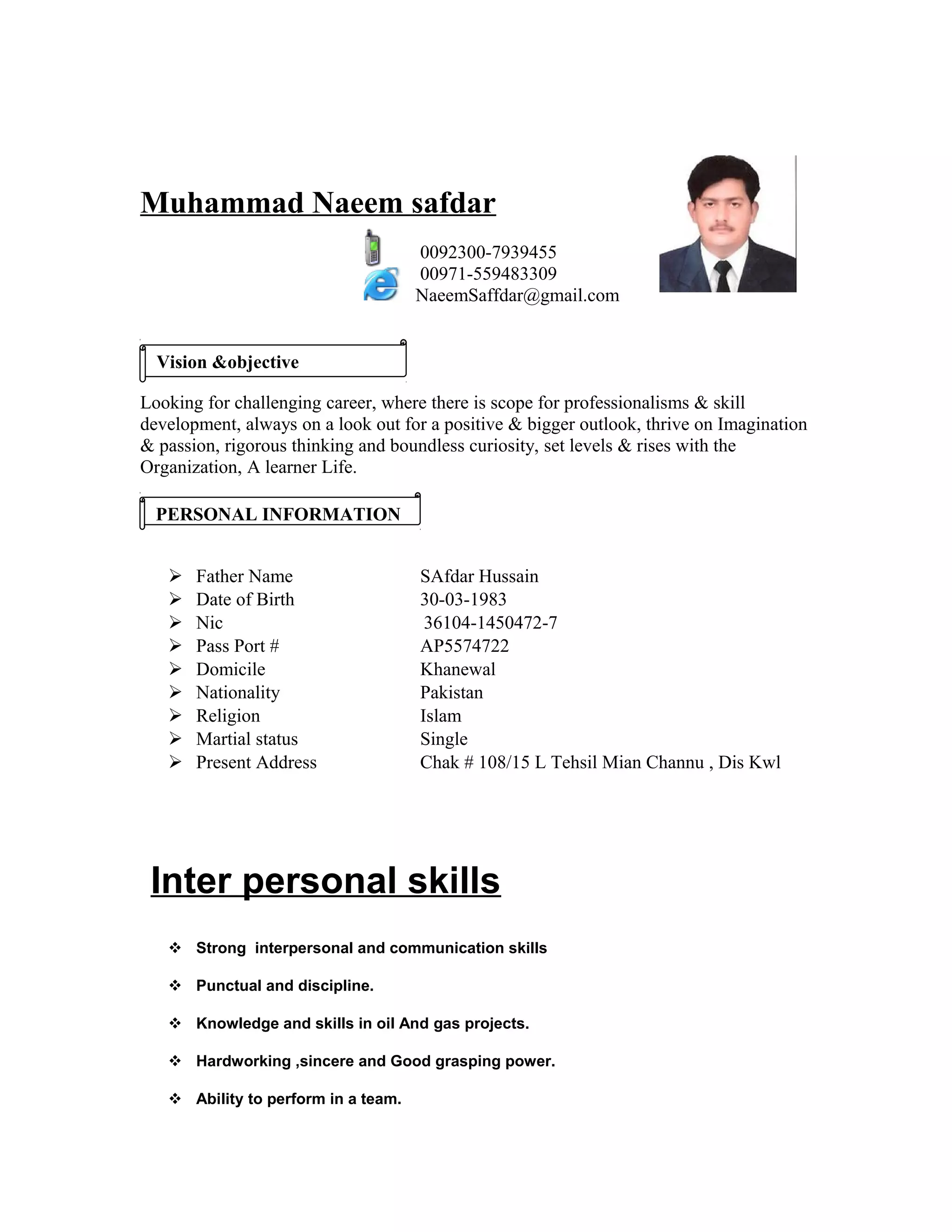 Muhammad naeem safdar (1) | DOC